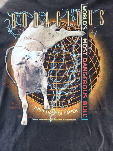 Vintage 1999 Wrangler Bodacious Most Famous Bull Hall of Fame XX Large ...