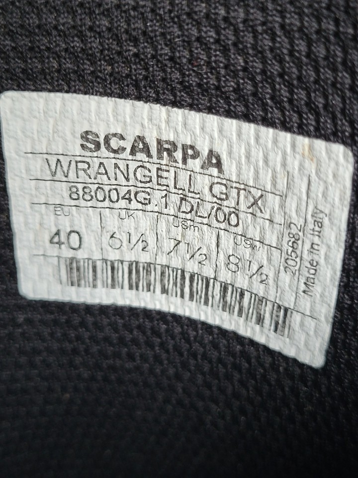 Scarpa Wrangell GTX Men's Mountaineering Fire Boots Size 7.5 Mens | eBay