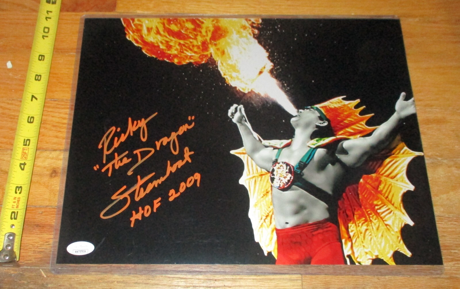 Ricky Dragon Steamboat Wrestling Autographed 11 x 14 Photo Signed COA ...