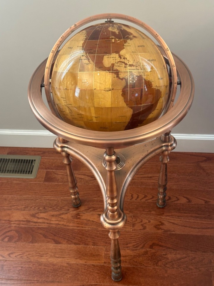Alexander Kalifano Vintage wood wooden World Globe emperor stand 36 ...