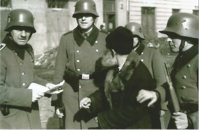 WW II German Photo --- Jewish Man - Soldiers Checking Papers | eBay