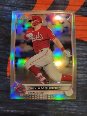 2022 Topps Chrome Baseball #61 Trey Amburgey RC Refractor - Cincinnati ...