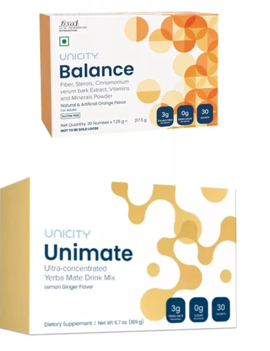 Unicity FEEL GREAT PACK (1x UNIMATE Lemon Ginger & 1 Balance 30 sachet ...