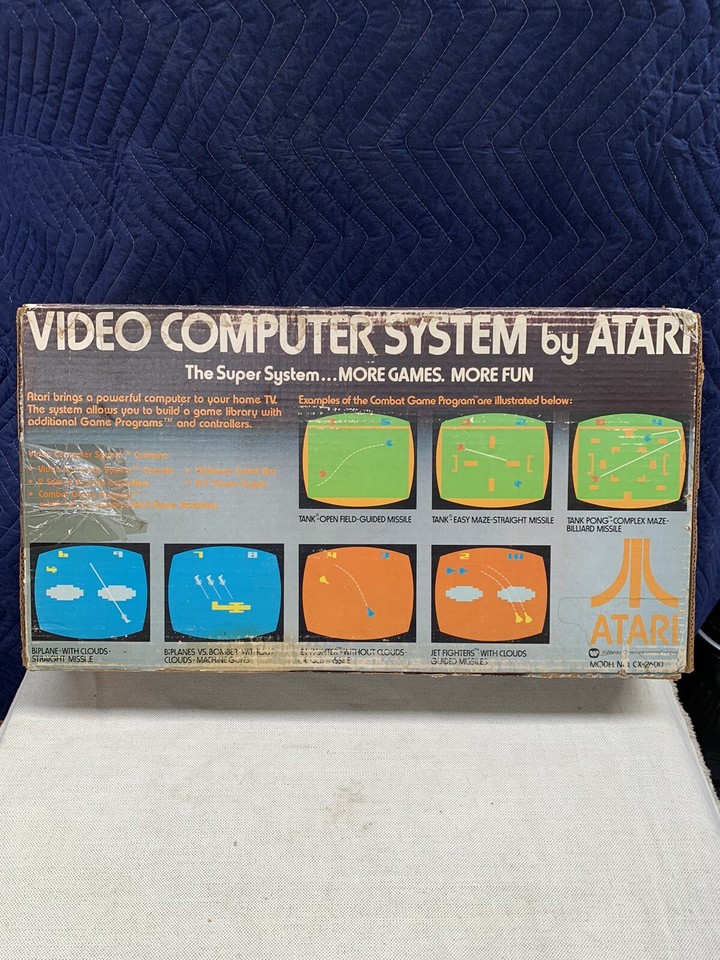 VINTAGE ATARI 2600 SYSTEM HEAVY SIXER SERIAL NUMBER 54556G SUNNYVALE ...