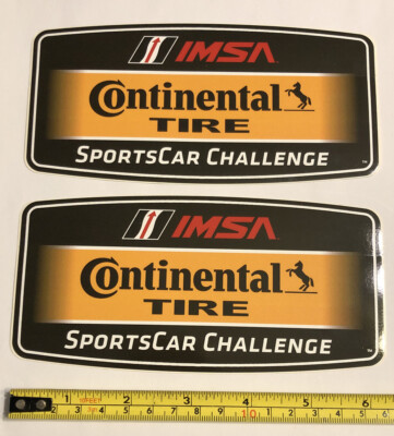 2 IMSA CONTINENTAL TIRE SPORTS CAR CHALLENGE RACING DECALS STICKERS ...