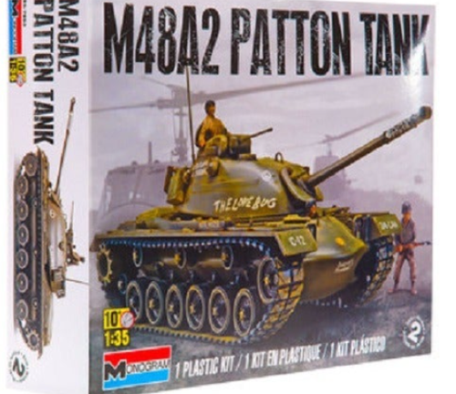 Monogram 85-7853 M48A2 Patton Tank Kit 1:35 Sealed Plastic Model Kit ...