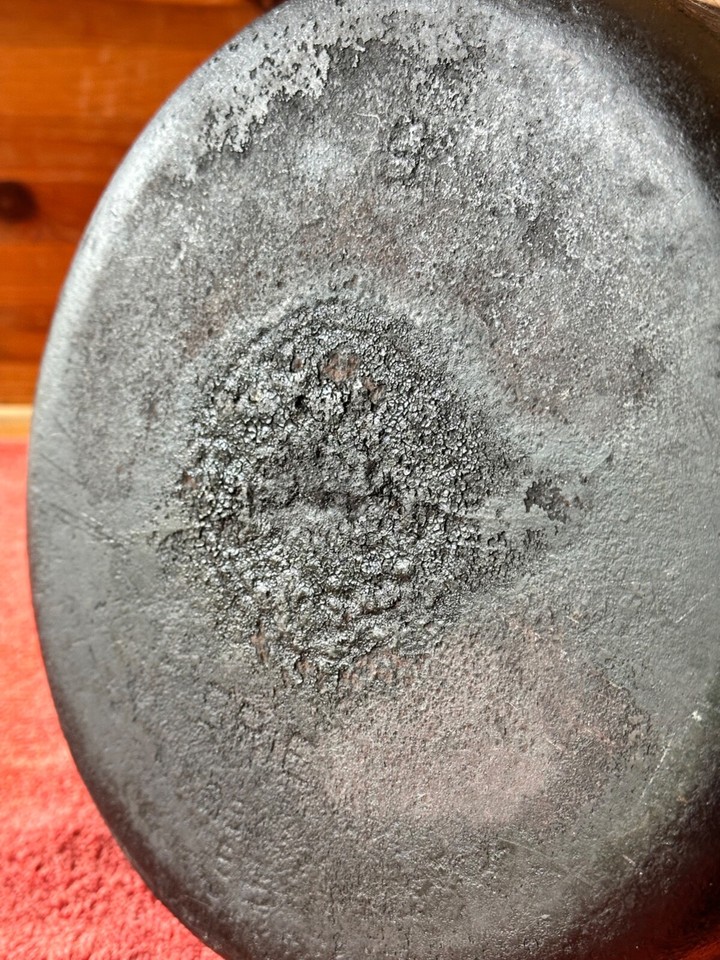 Griswold Black Cast Iron ERIE 9 2552 Dutch Oven Bean Pot Kettle Flat ...