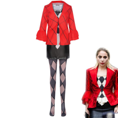 2024 Movie Joker 2 Cosplay Costume Harleen Quinzel Outfit Harley Quinn ...