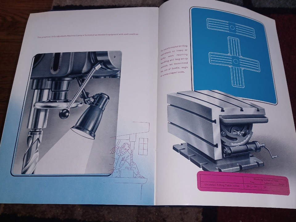 Radial Drilling Machine Tool Catalog WEBO GERMANY Model BR50 BR63 Book ...