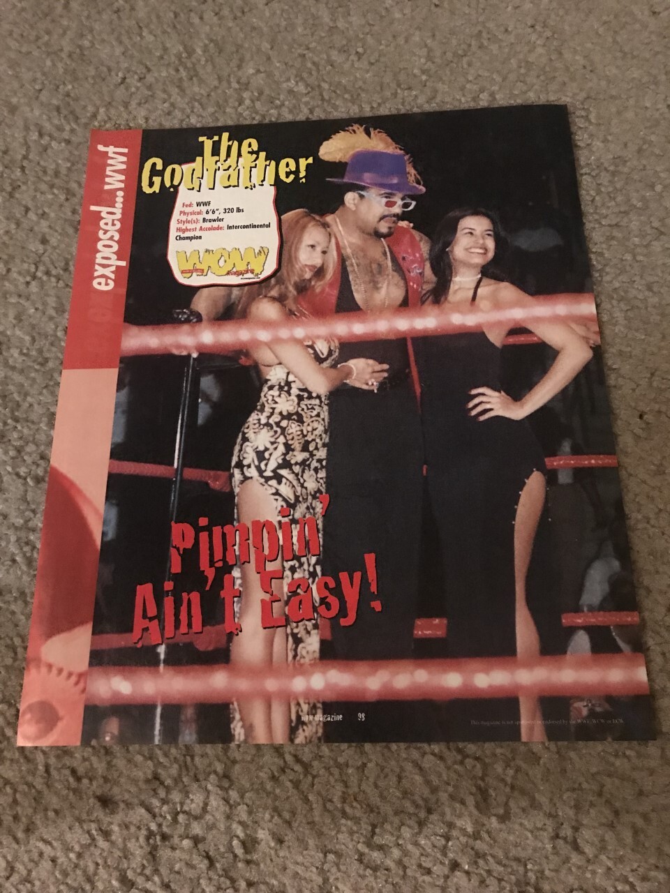 Vintage WWF THE GODFATHER & HIS GIRLS Wrestling Photo Pinup 1990s PAPA ...