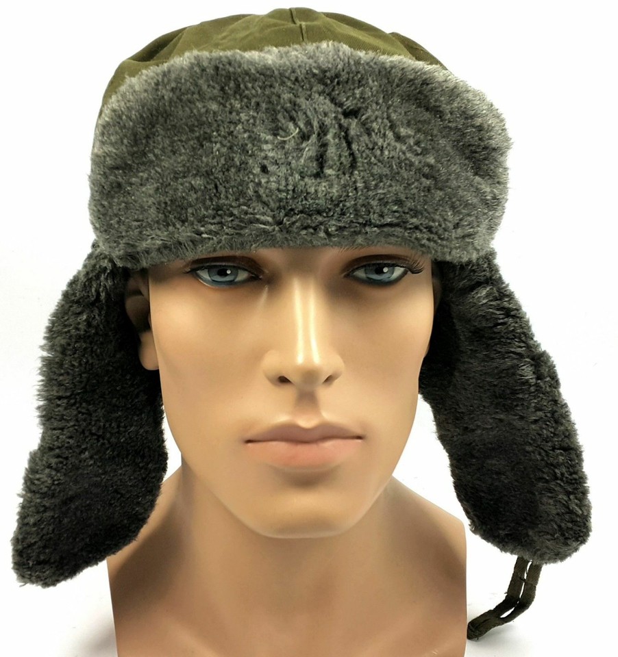 Orginal Military Winter Hat Ushanka Czech Army Surplus Cold War Cap ...