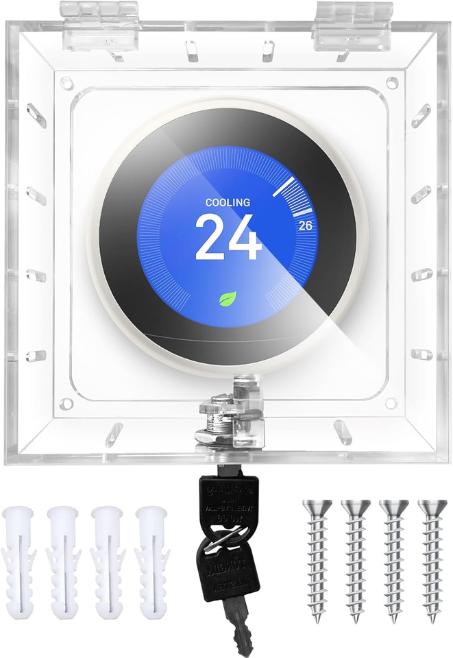 Thermostat Lock Box with Key Universal Cover Fits Nest and Small ...
