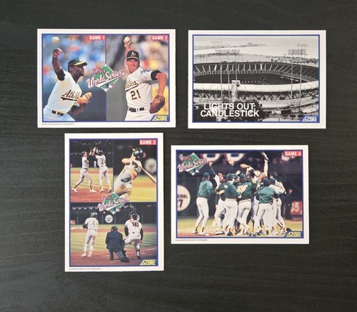 Lot of 4 - 1990 Score 1989 World Series Highlight Cards - Earthquake ...