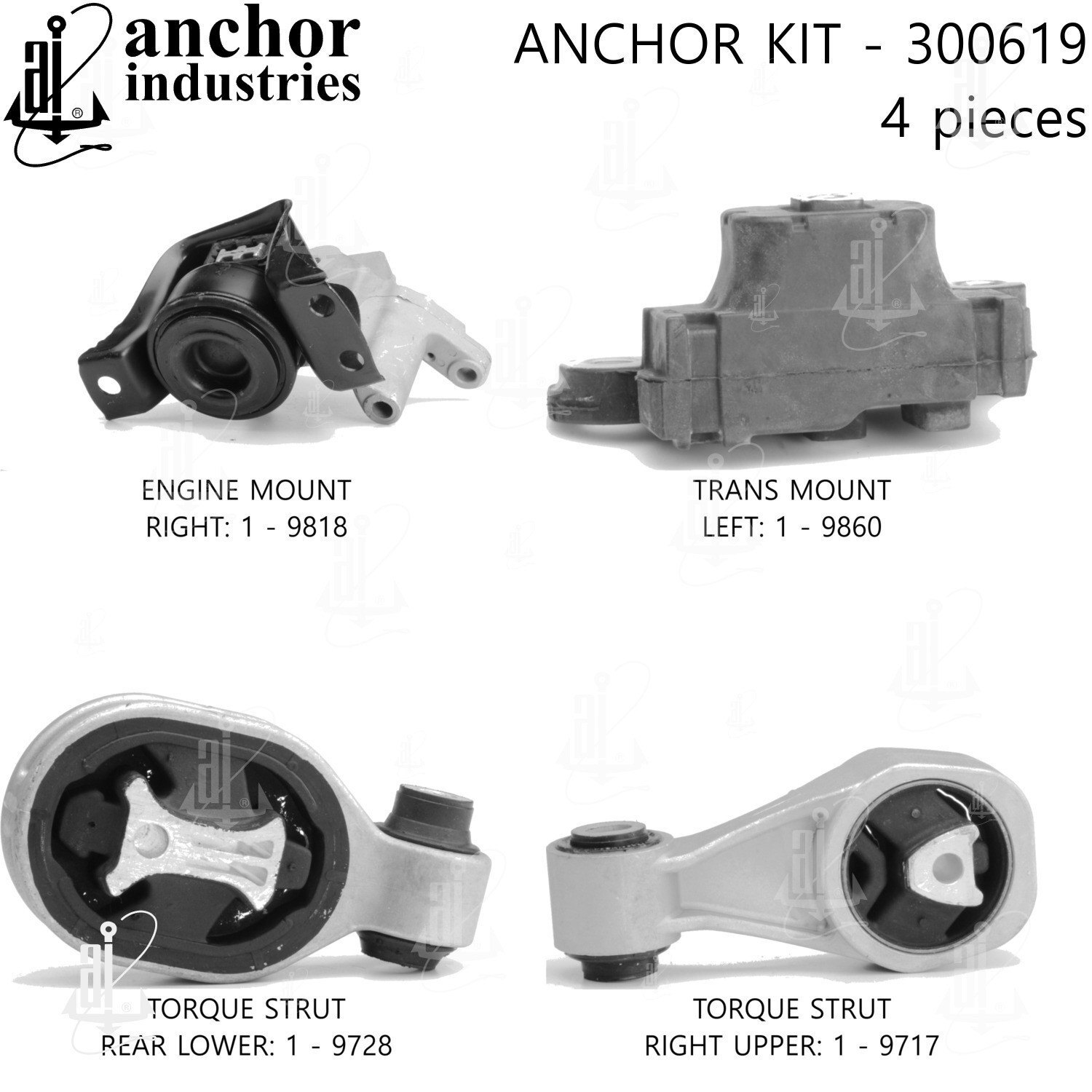 For+Nissan+Juke+2011-2017+Anchor+300619+Engine+Mount+Kit for sale ...