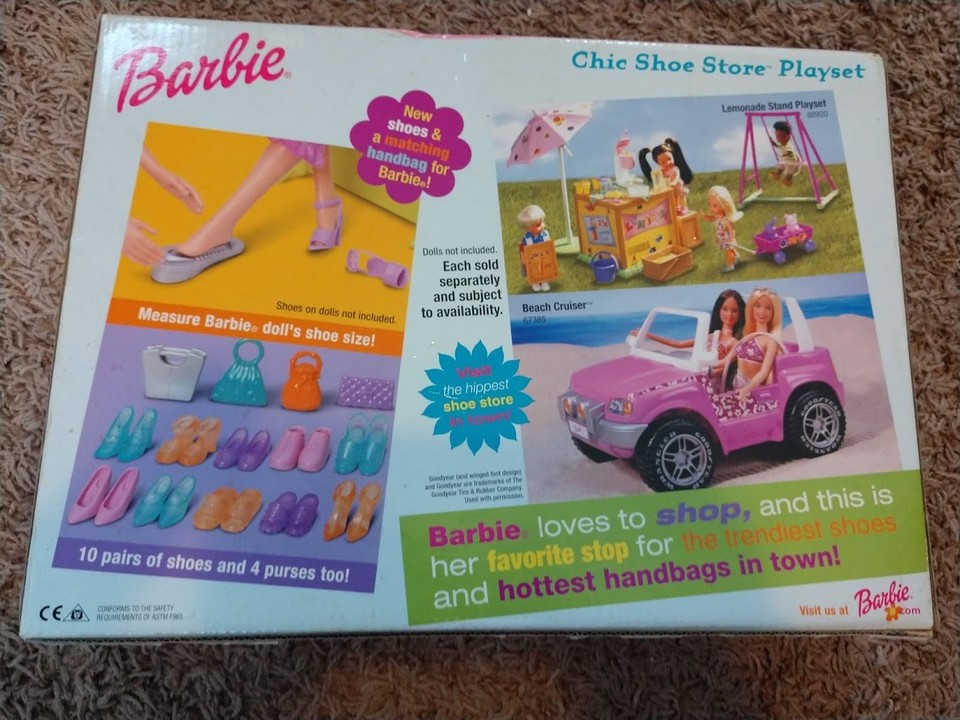 BRAND NEW IN SEALED BOX 2001 BARBIE CHIC SHOE STORE PLAYSET MATTEL ...