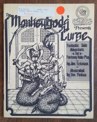 THE MONKEY GOD'S CURSE SOLO ADVENTURE MODULE BALBOA GAME DUNGEONS ...
