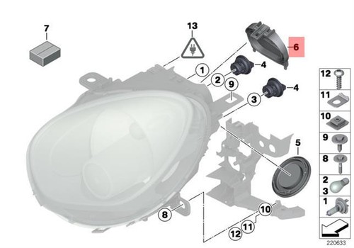 Genuine BMW E46 F25 R55 R55N R56 R56N R57 R58 High Beam Cover OEM ...