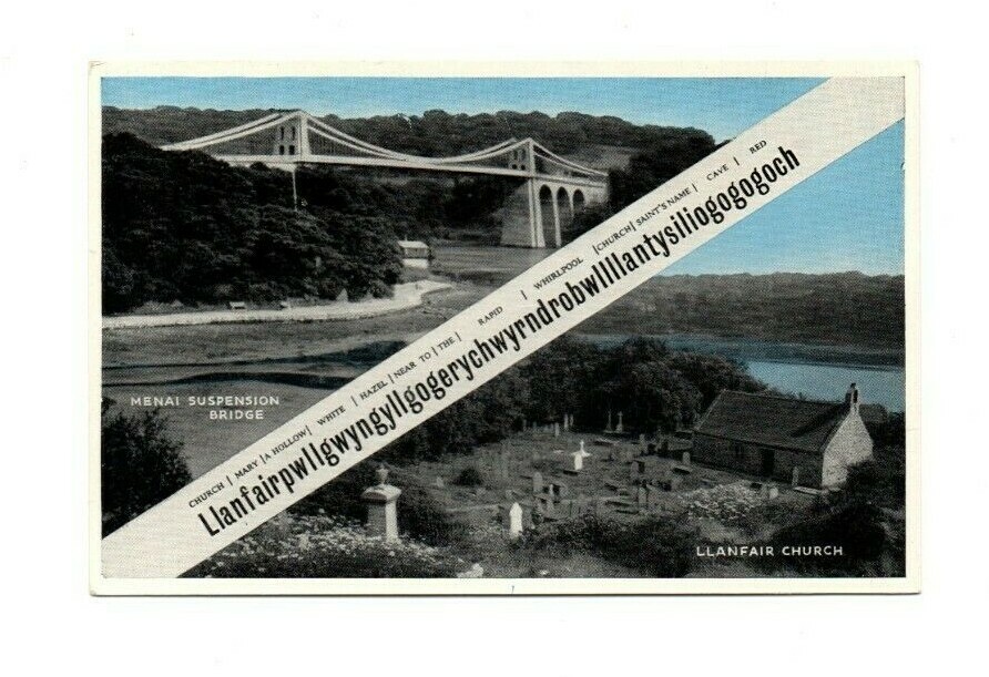 Wales - Llanfair PG, Anglesey - Vintage Multiview Postcard | eBay
