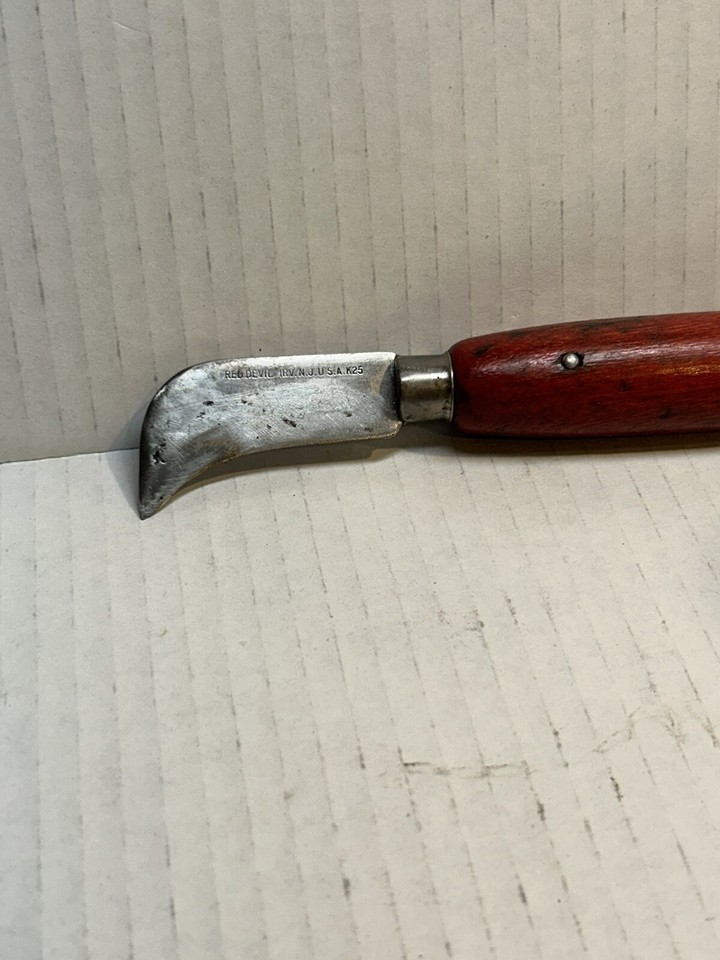 Vintage Red Devil Wood Handle Paint Scraper Set Irv. N.J. USA | eBay
