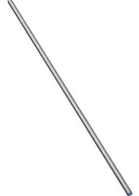 Hillman SteelWorks 11007 1/4"-20 x 12" Steel Threaded Rod, Zinc Plated ...