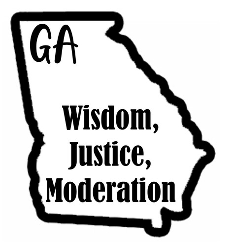GEORGIA STATE MOTTO Wisdom, Justice, Moderation Decal Sticker FREE USA ...