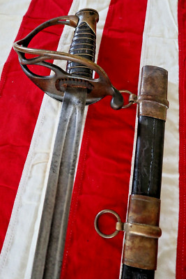 CIVIL WAR CONFEDERATE FOOT STAFF OPEN GUARD J C WILSON TEXAS SWORD 1 OF ...