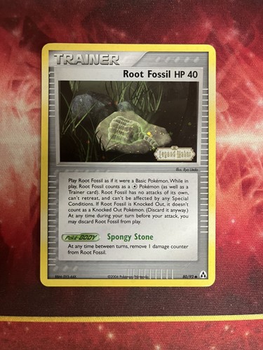Pokemon Card Root Fossil HP 40 Reverse Holo Legend Maker 80/92 | eBay ...