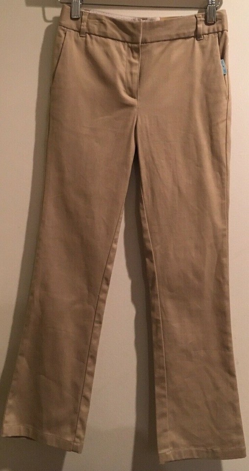 DOCKERS GIRL SCHOOL UNIFORM PANT KHAKI TAN BROWN SIZE 8, 10, 12P NWT ...