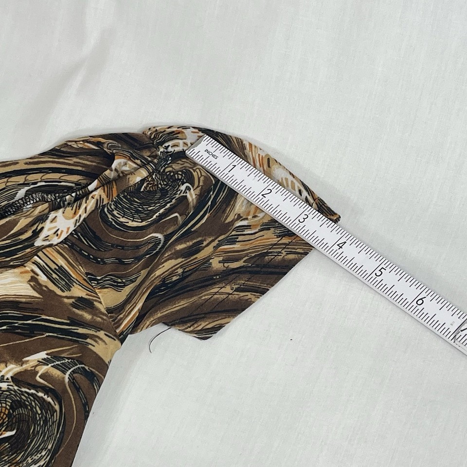 Toddler Girl Dress 2T Brown Black Swirl Print Earth Tone Short Sleeve ...