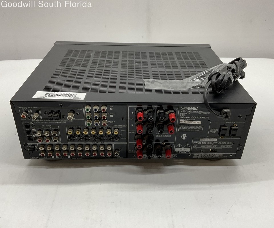 Yamaha RX-V620 Black Dolby Natural Sound AV 5.1 Channel 500 Watt ...