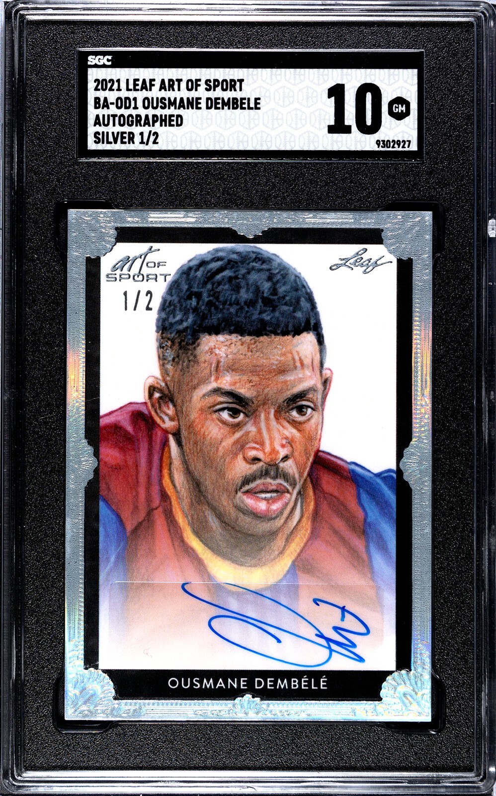2021 Leaf Art of Sport Ousmane Dembele Autograph SILVER /2 AUTO SGC 10 ...