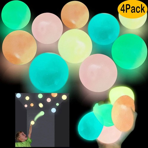 Luminous Sticky Ceiling Balls Throw Wall Target Gift Fun Toy High ...