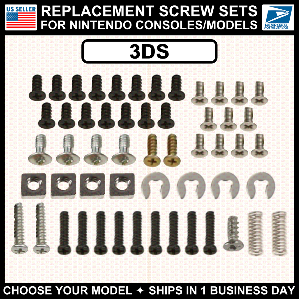 NEW Full Screw Set For Nintendo New/3DS/XL/LL/NDSL/DS Lite/GBA SP ...