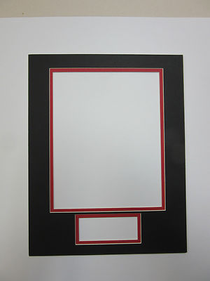 Photo Mat 11x14 for 8x10 photo letter and signature Navy with silver ...