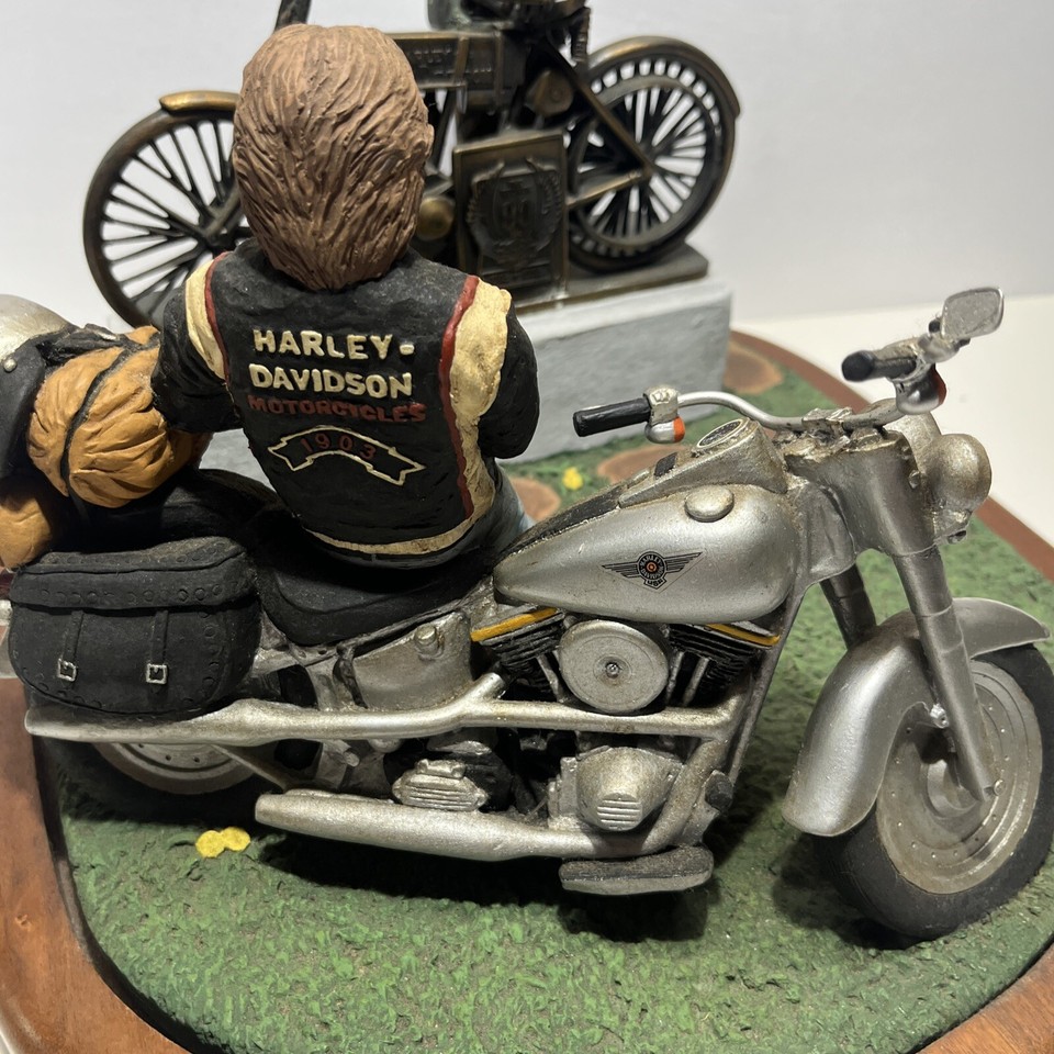 Harley-Davidson Vintage “The Reunion” Grey Ghost Fatboy Statue Figurine ...
