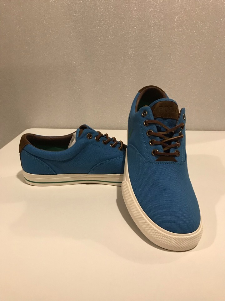 Polo Ralph Lauren Vaughn SK-VLC Chroma Blue Canvas Men's Size: 9.5D | eBay