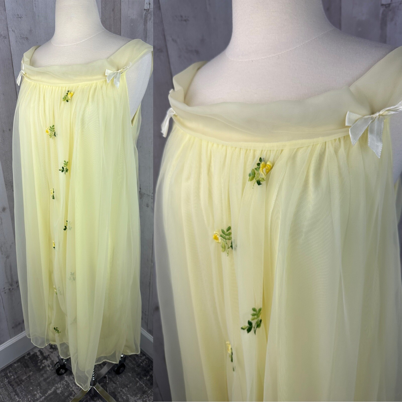 Vintage 1960s NEGLIGEE NIGHTGOWN LINGERIE Pinup Bombs… - Gem