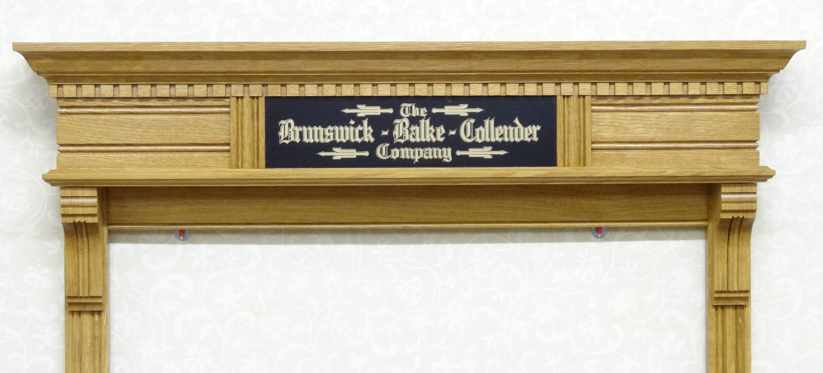 New - Antique Brunswick Balke Collender Oak Pool/ Billiards 12 Cue Rack ...