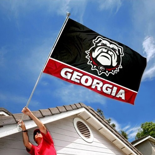 Georgia- FLAG-3X5-Bulldogs Dog Logo🏈College National Champions Football ...