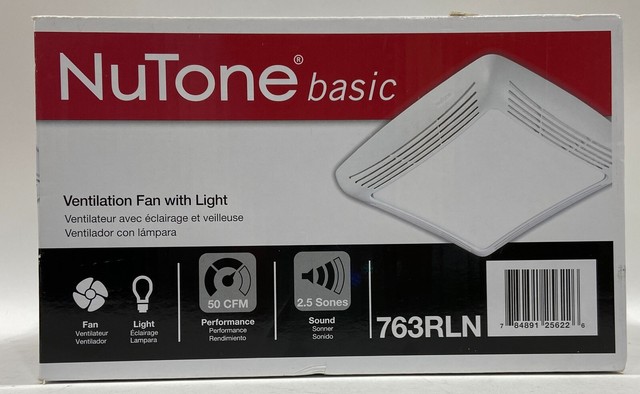 763RLN Bath Light NuTone Fan CFM Exhaust 50 Ceiling for sale online | eBay