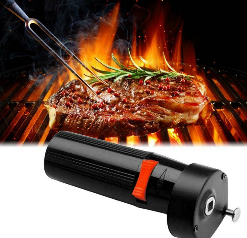 Universal Electric BBQ Rotisserie Grill Roast Rod Spit Kit Motor Meat ...