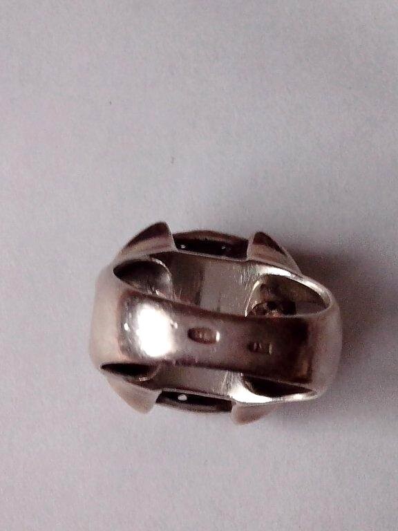Huge Vintage Soviet USSR Ring Sterling Silver 925 Zircon Women's ...