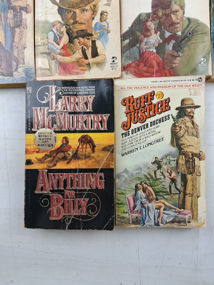 Western Paperback Books Lot Of 10 Various Authors Quick Read Books L7 ...