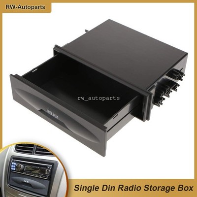 Radio Single Din Storage Box Dash Trim CD Player Holder Mount Pocket ...