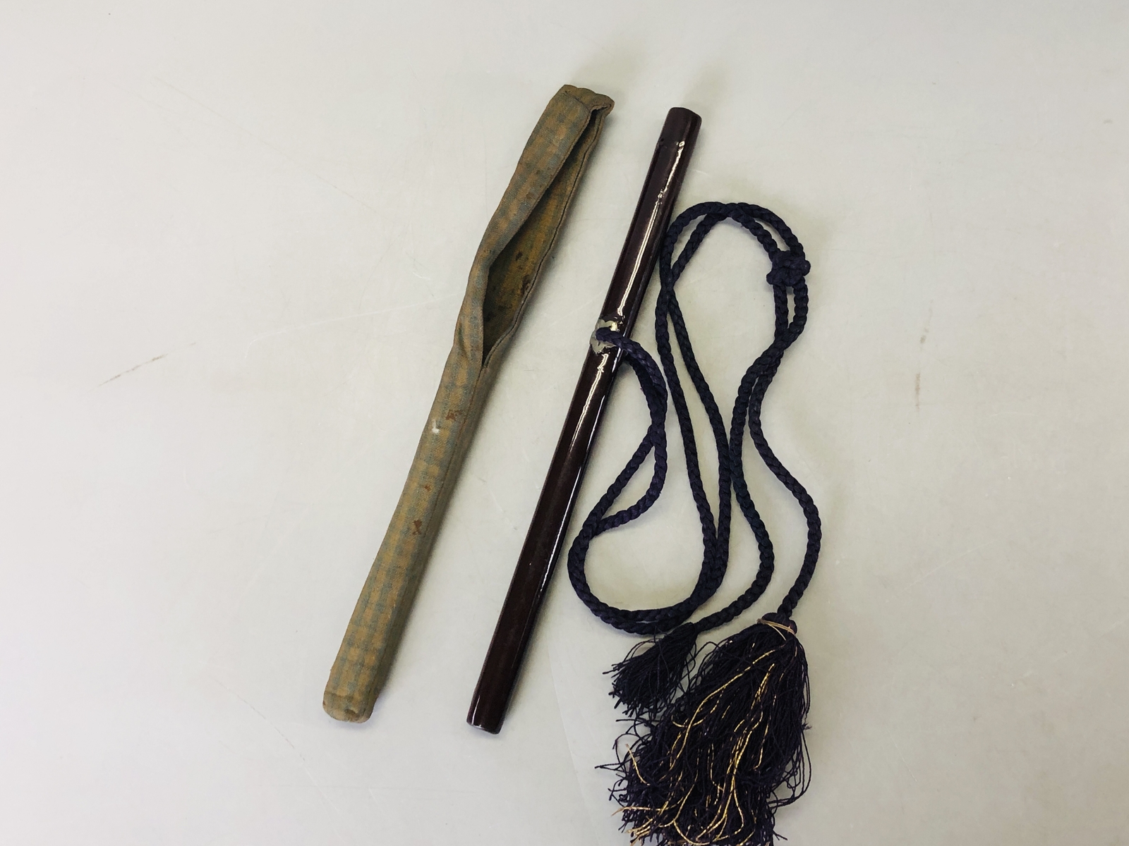 Y6417 JITTE Iron lacquer arms police Edo bag Japan traditional weapon ...