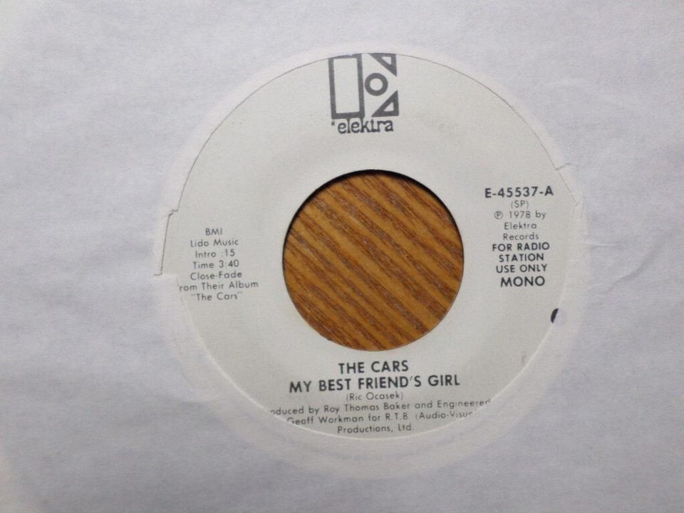 PROMO ELEKTRA 45 RECORD/THE CARS/MY BEST FRIENDS GIRL/EX+ 1978 | eBay