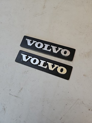 80s-90s Volvo 240 740 940—Front Fender Aluminum Nameplate Emblems, 2pc ...