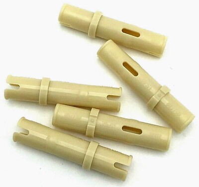 Lego 5 New Tan Technic Pins 3L without Friction Ridges Lengthwise ...