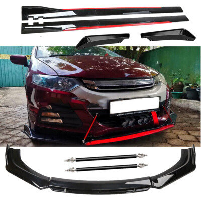 Front Bumper Lip Spoiler Splitter For Honda Insight 79"Side Skirts Rear ...