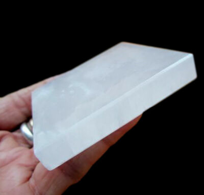 XL Selenite Crystal Plate "Charging" Block Tile Square Block Reiki ...